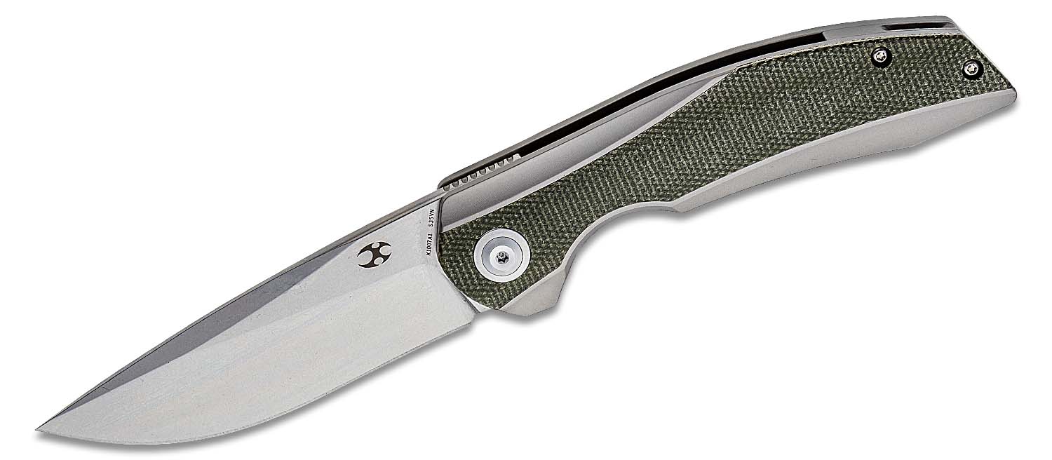 Kansept Knives Accipiter Front Flipper 3.50" CPM-S35VN Stonewashed Drop ...