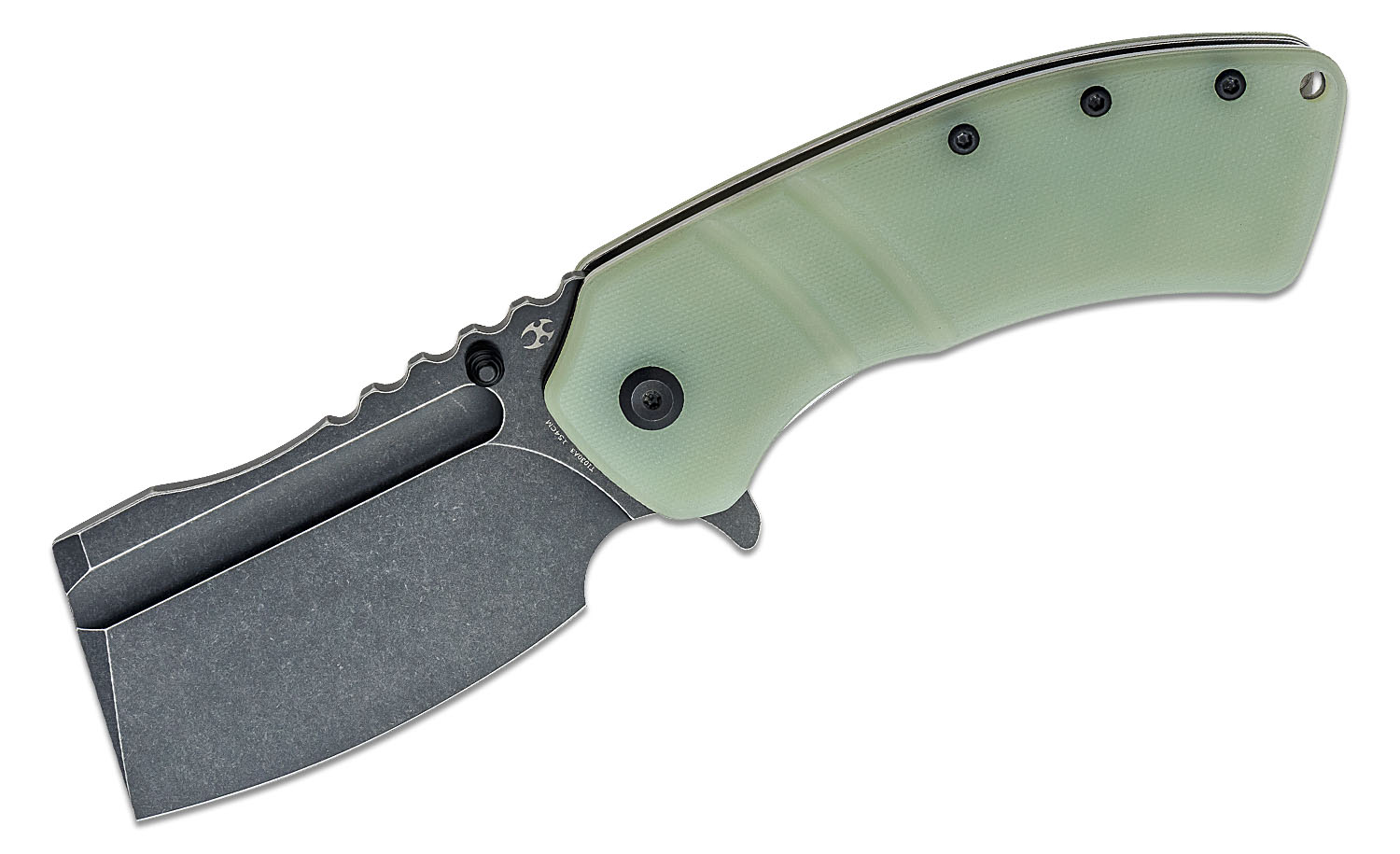 Kansept Knives XL Korvid Flipper Knife 3.55" 154CM Black Stonewashed ...