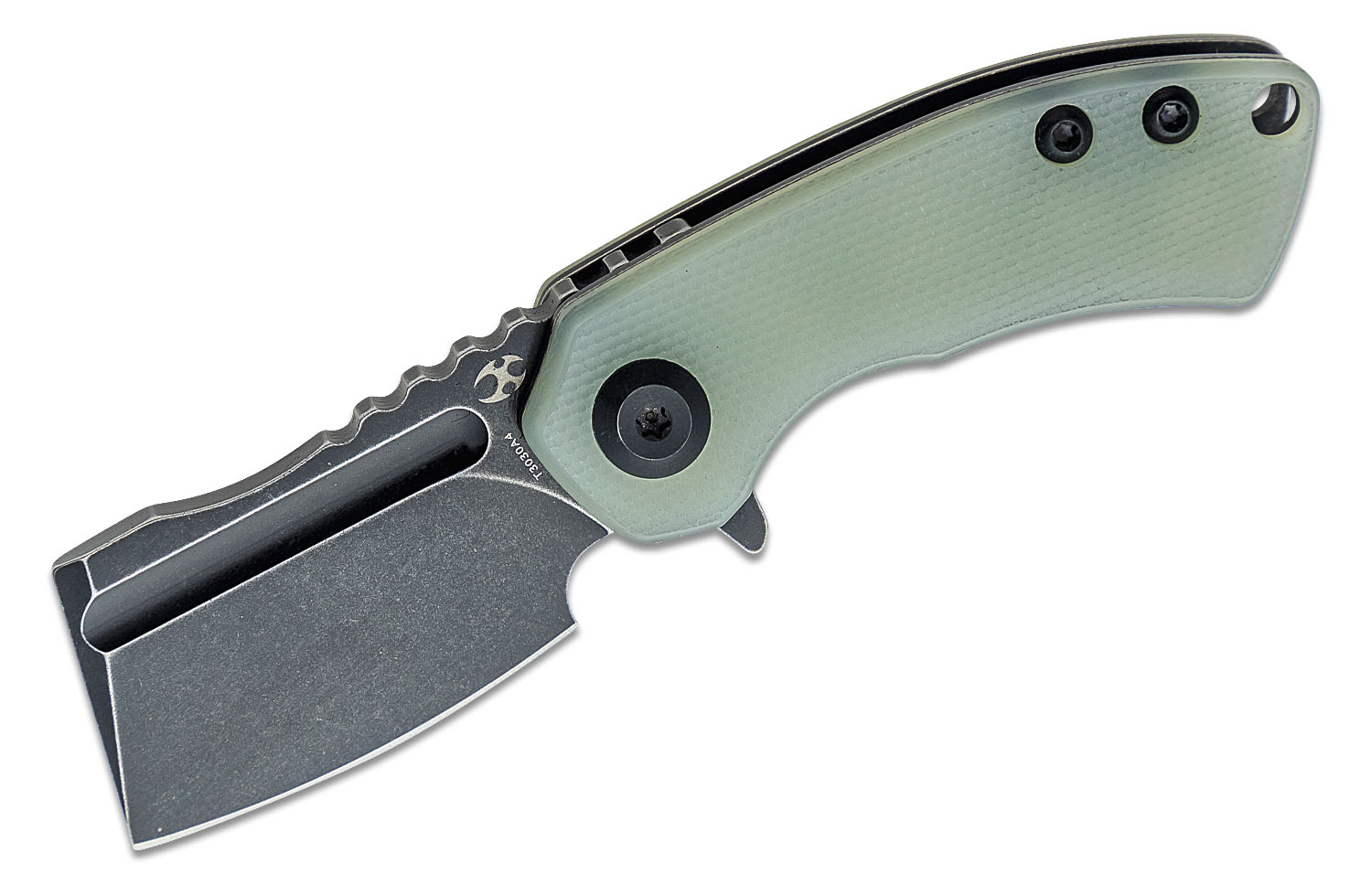 Kansept Knives Mini Korvid Flipper Knife 1.45" 154CM Black Stonewashed ...