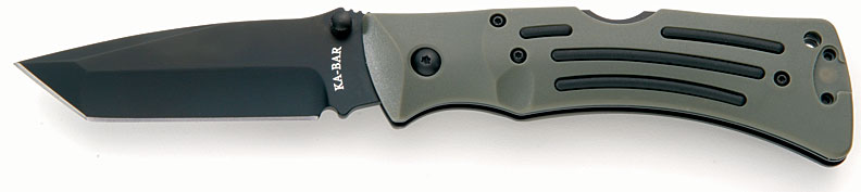 KA-BAR Foliage Green MULE Folder with 3.81" Black Tanto Point Blade ...