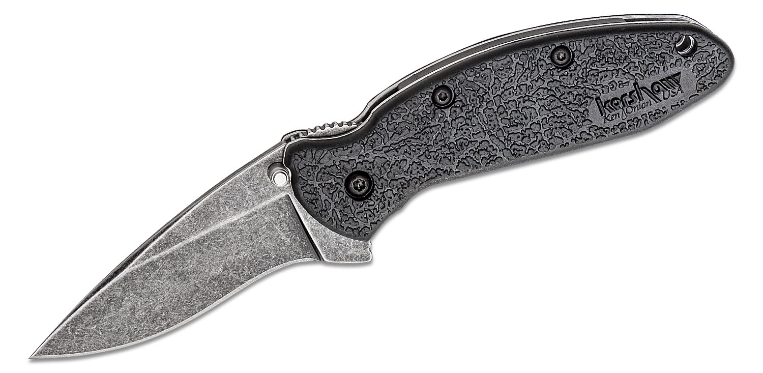 Kershaw 1620BLKBW Ken Onion Scallion Assisted Flipper Knife 2.38" 420HC ...