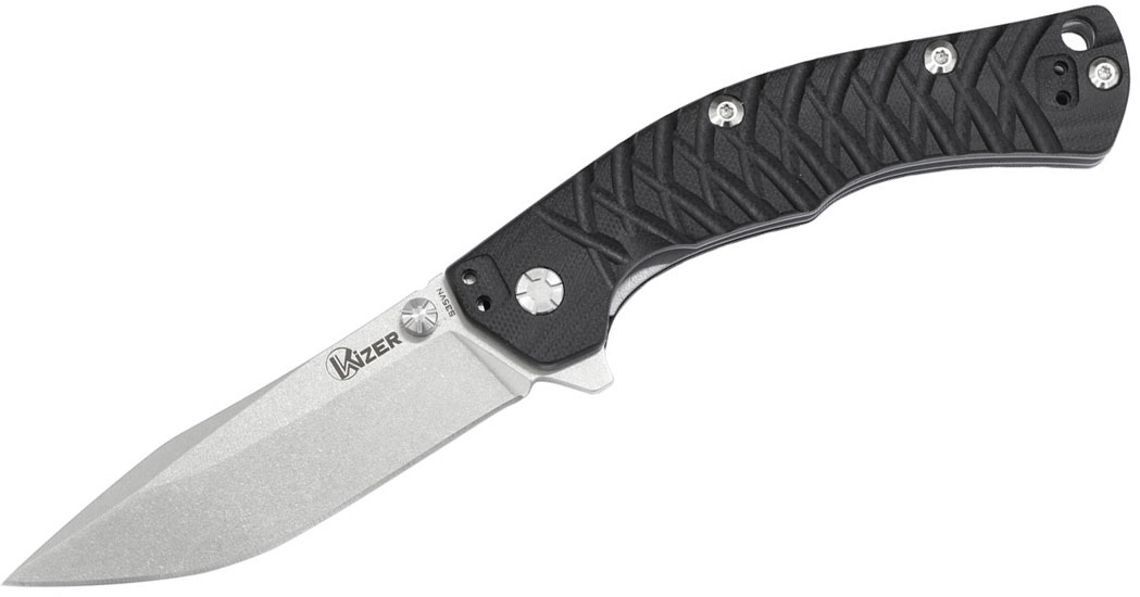 Kizer Cutlery Ki4443A1 TomCat Knives Panthura Flipper 3.5" S35VN ...