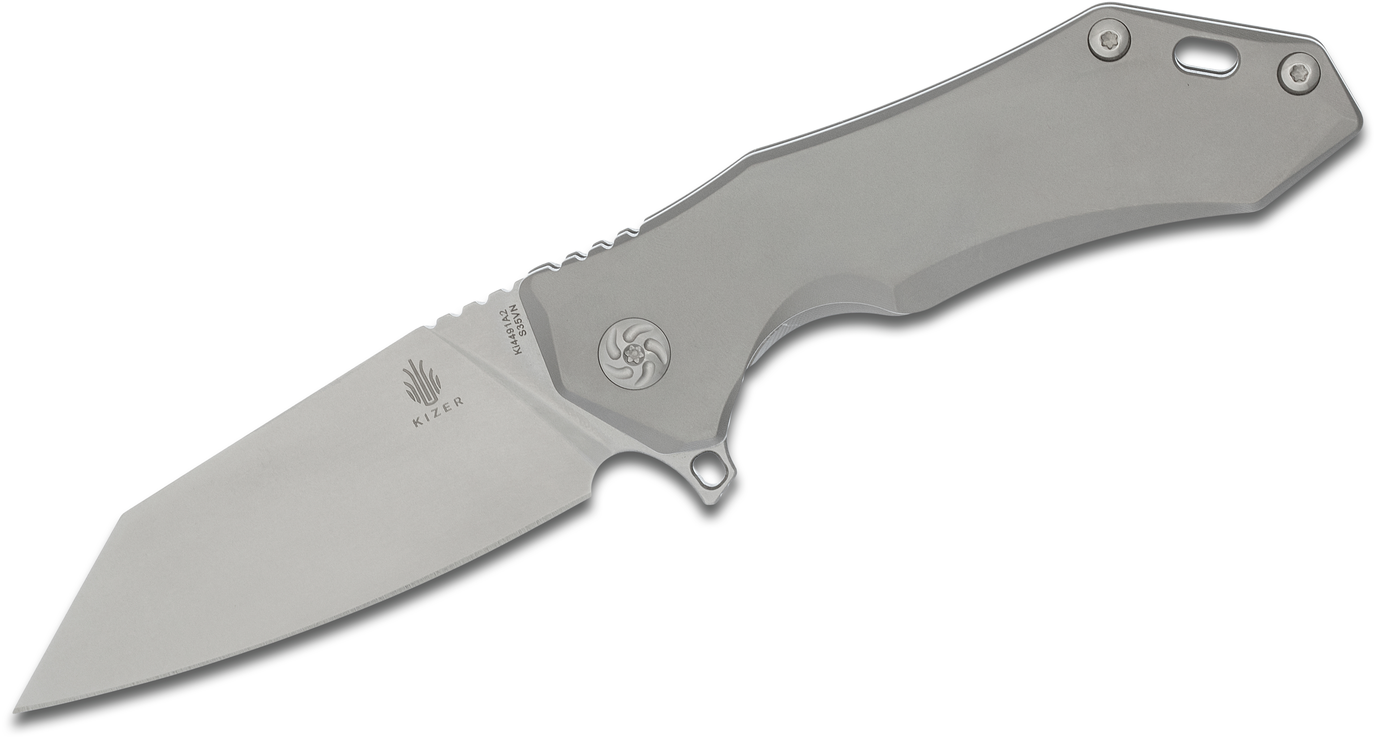 Kizer Cutlery Ki4491A2 Uprising Flipper 3.6" S35VN Reverse Tanto Blade ...