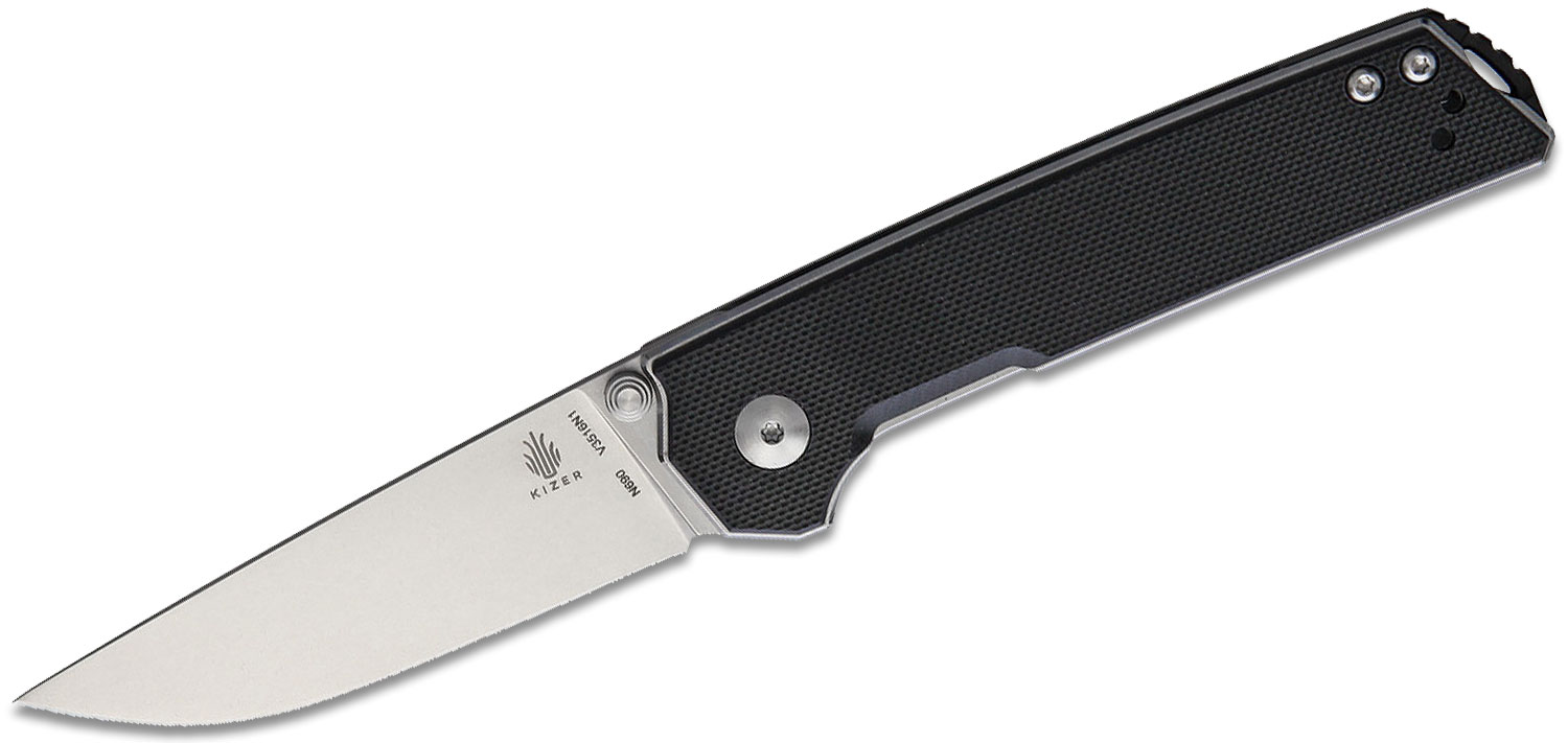 Kizer Cutlery Vanguard Mini Domin Folding Knife 2.91" N690 Stonewashed ...