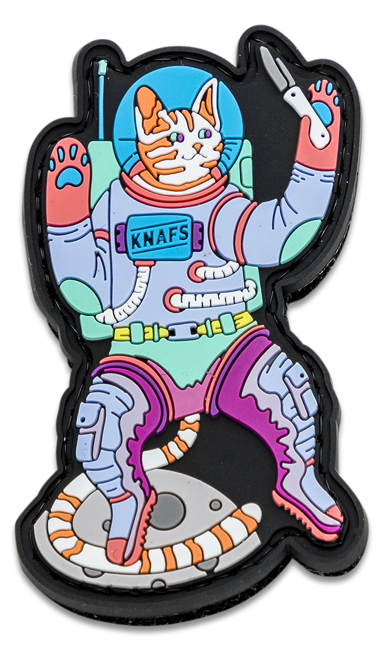 Knafs Co. PVC Space Kitty Morale Patch - KnifeCenter - KNAFS-00133