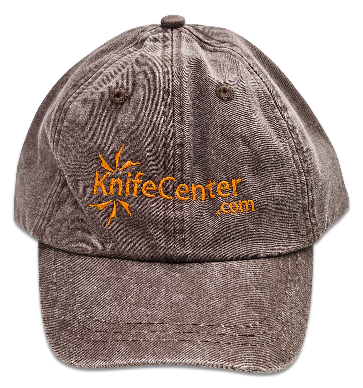 KnifeCenter.com Cotton Cap/Hat by Adams Headwear, Espresso with Orange ...