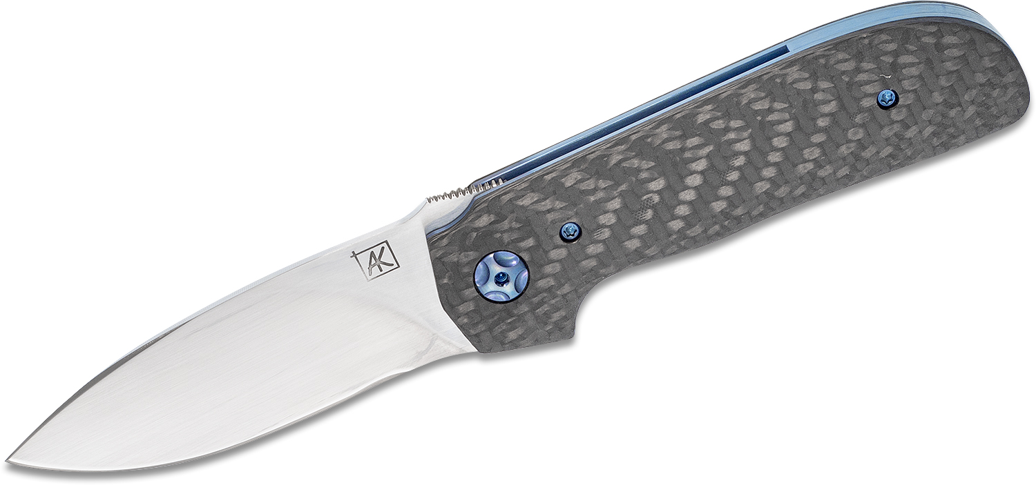 Alan Kritzman Custom MAZ Liner Lock Flipper Knife 3.25" Z-FiNit Hand ...
