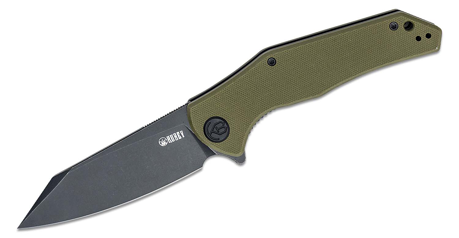 Kubey Knives Flash Flipper Knife 3.82" D2 Black Reverse Tanto Blade, OD ...