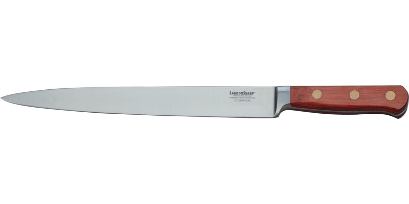 LamsonSharp USA 10 inch Rosewood Forged Slicing Knife - Plain Edge ...