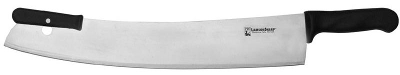 LamsonSharp USA Pro Poly Black Handles 16" Pizza Rocker Knife, Two ...