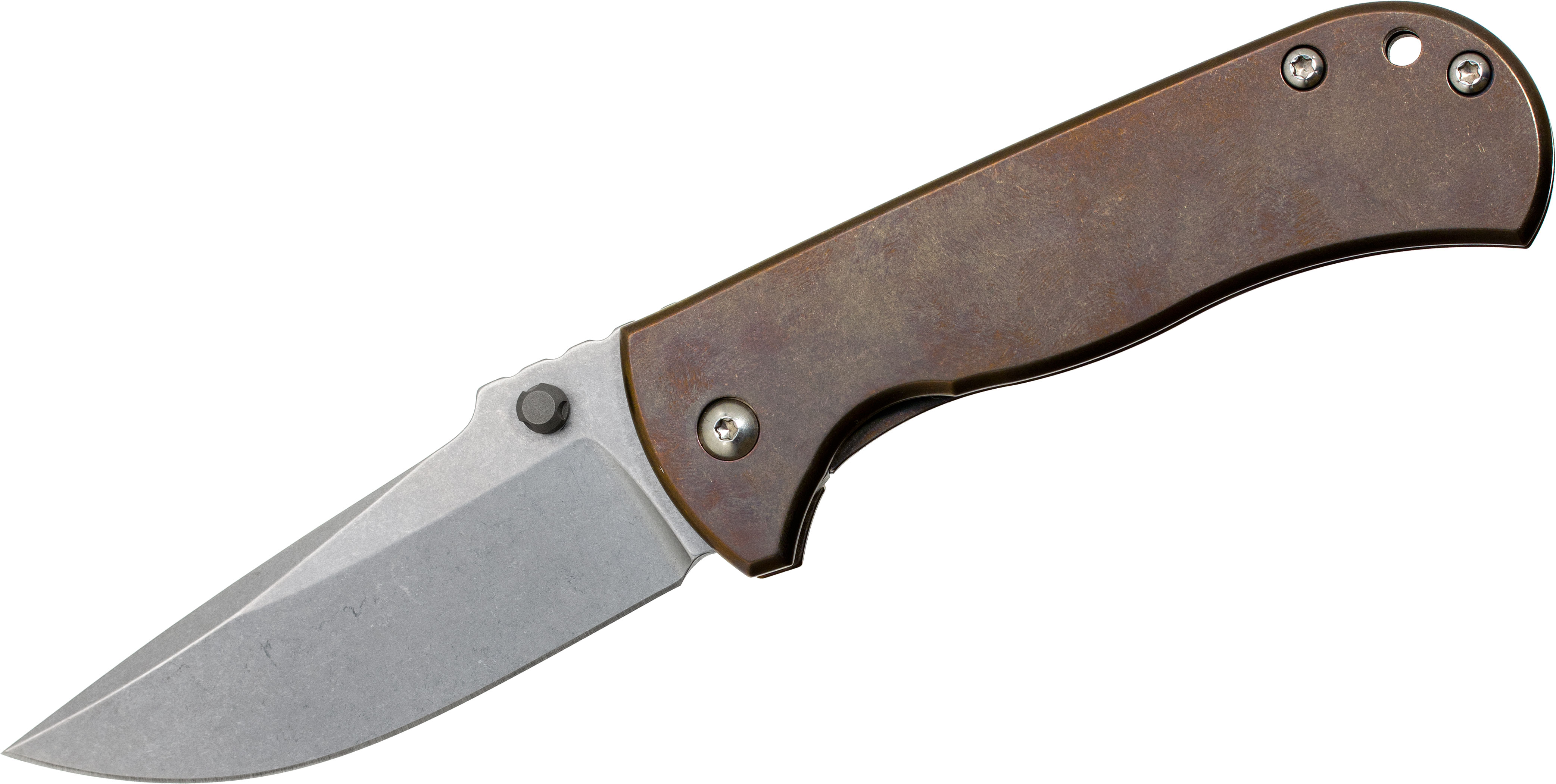 Les George Talos Midtech Folder 3.875" Stonewashed CTS-XHP Plain Blade ...