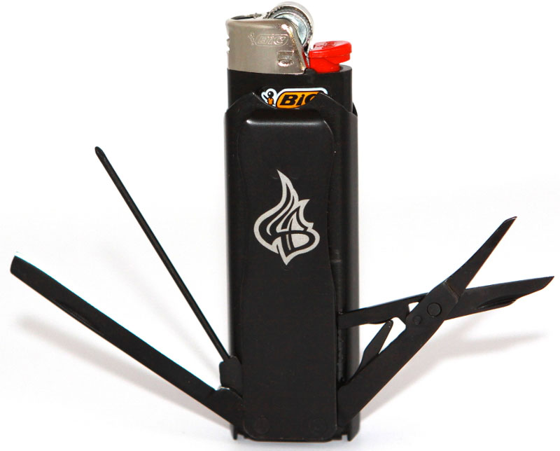 LighterBro Lighter Multi-Tool Sleeve, Stealth Black - KnifeCenter - 2013B