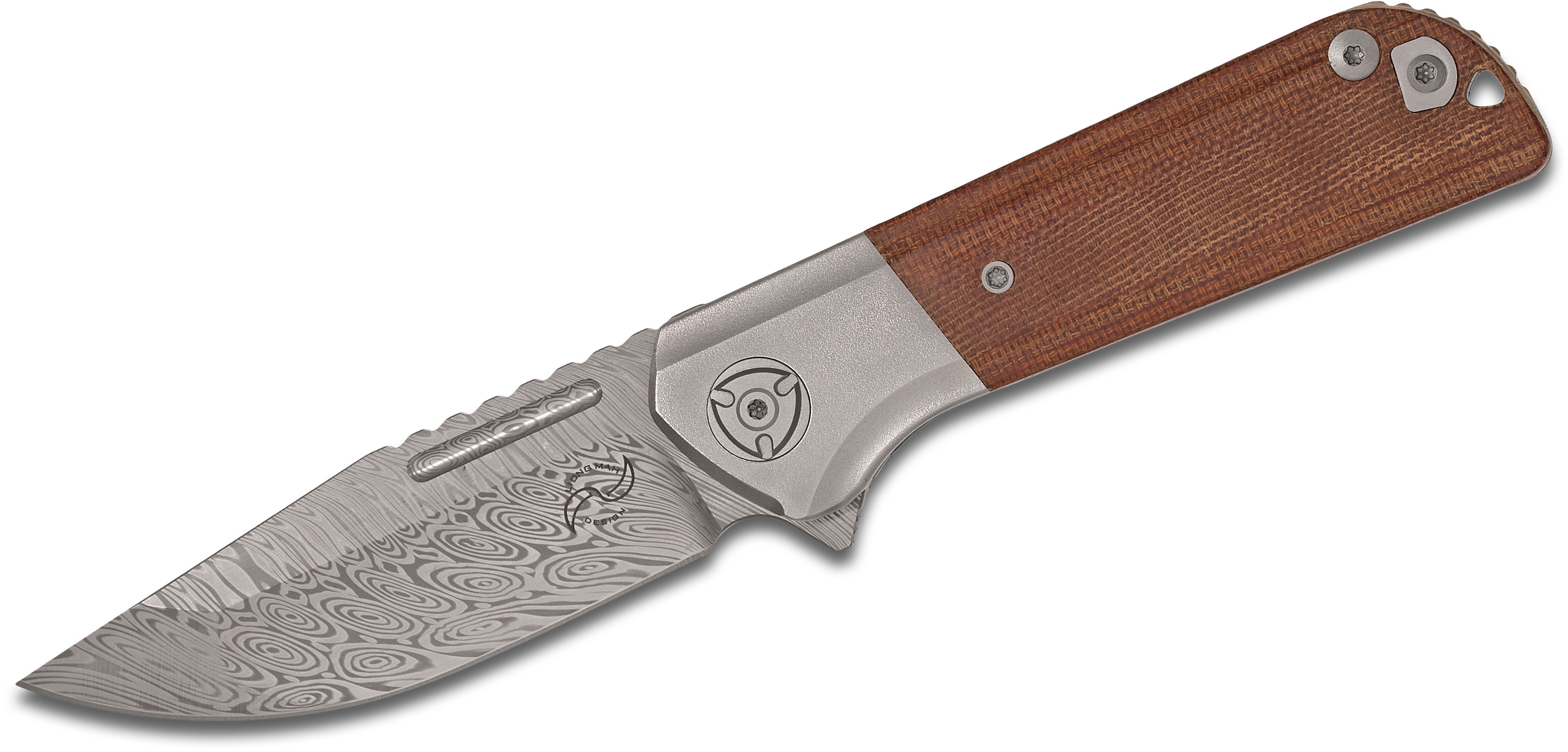 Liong Mah Designs Lanny Flipper 3.25" Hand Ground Damasteel Blade ...