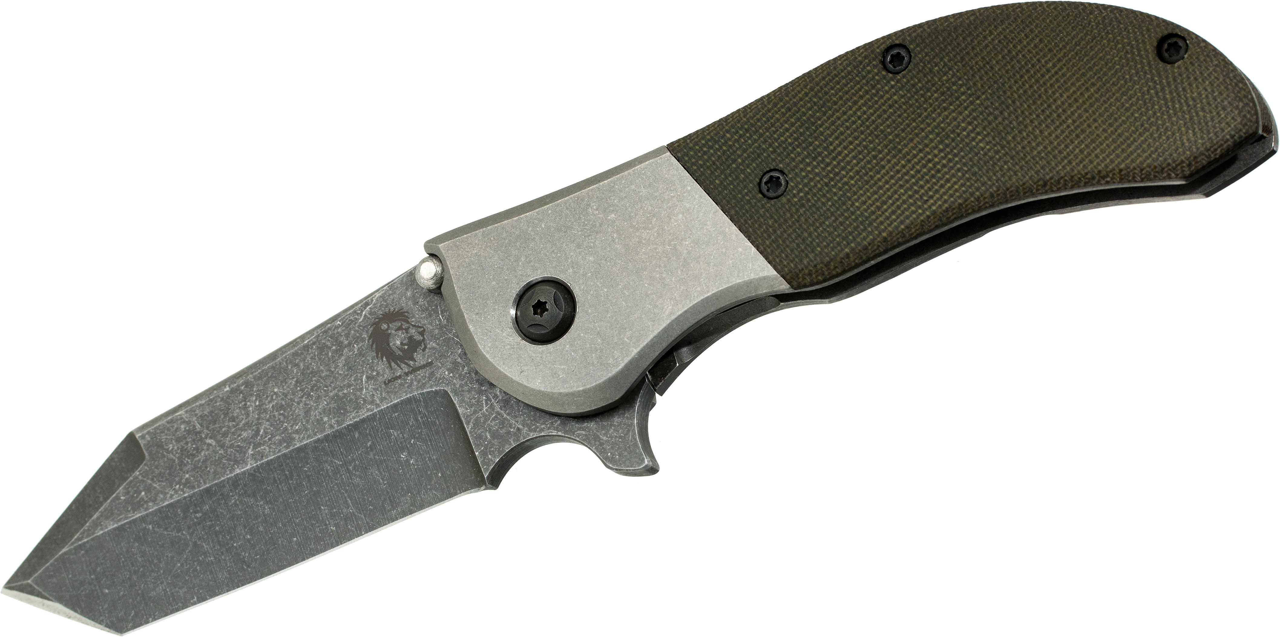 Fernando Medina Custom Fury Flipper 3.375" S30V Tanto Blade, OD Green ...