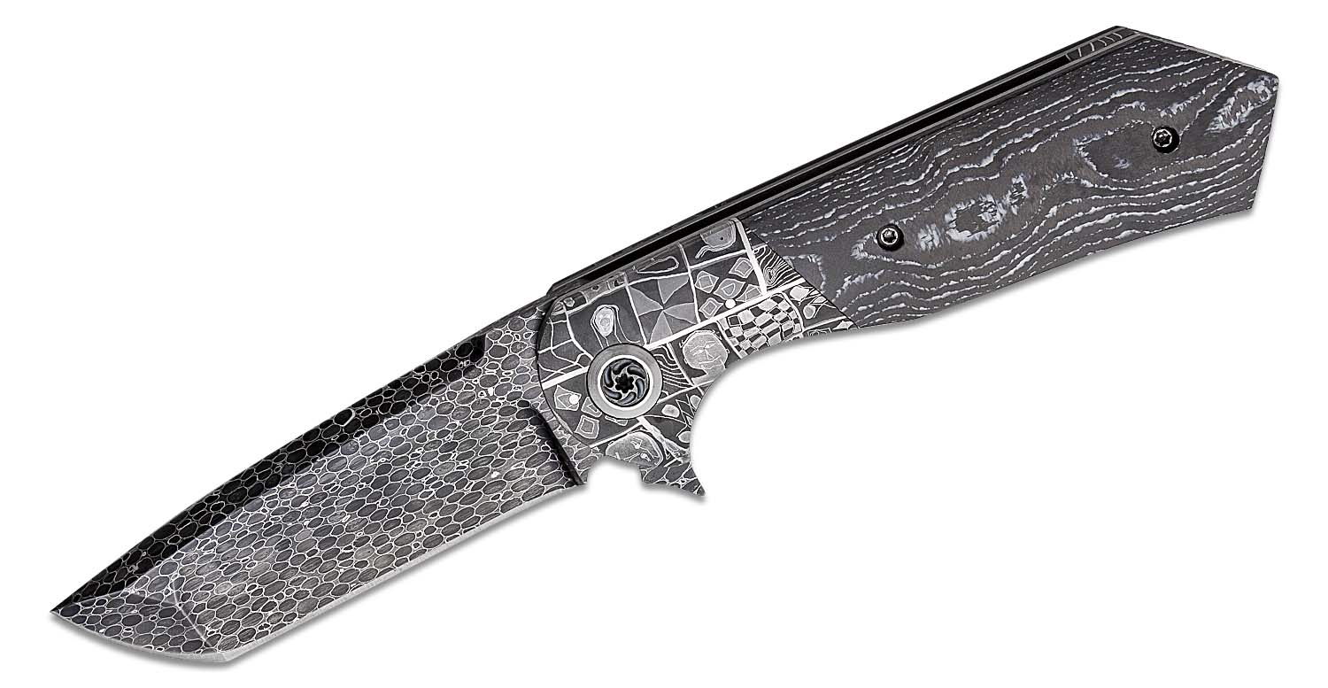 Melvin Lozada Custom Rhino 3.5 Dragon Flipper Knife 3.625" Dragonskin ...