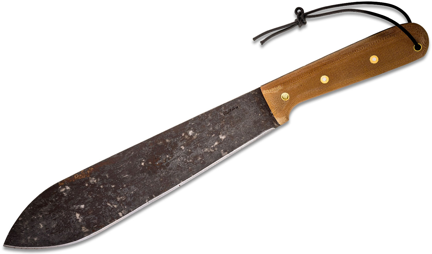 L.T. Wright Overland Machete 12.25" 1075 Fixed Blade, Natural Micarta ...