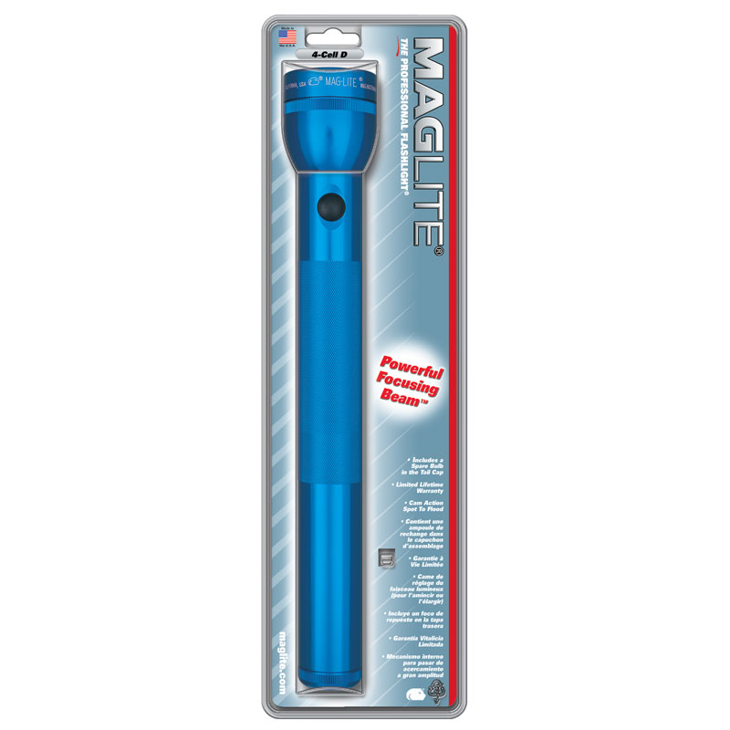 Maglite 4 D Cell Flashlight - Blue Body - KnifeCenter - S4D116 ...