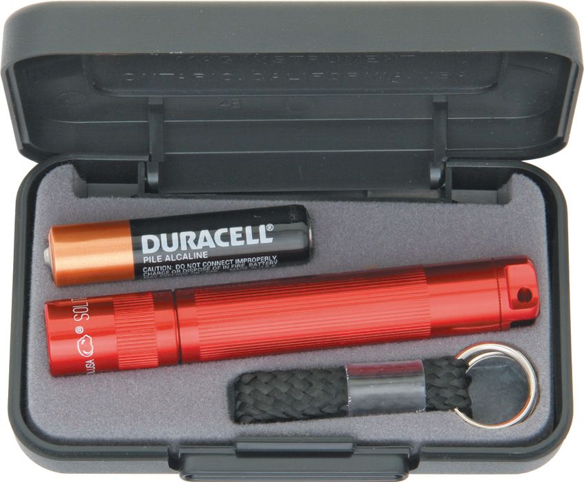 Maglite Solitaire Flashlight in Gift Box - Red Body - KnifeCenter - K3A032