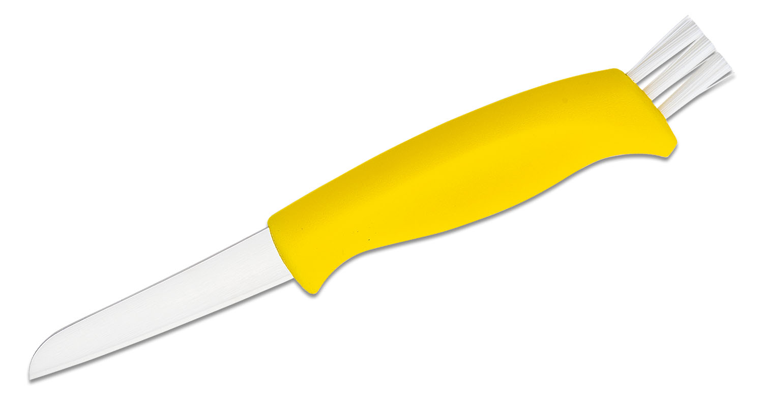 Marttiini Mushroom Knife 2.63" Sheepsfoot Blade, Yellow Rubber Handle ...
