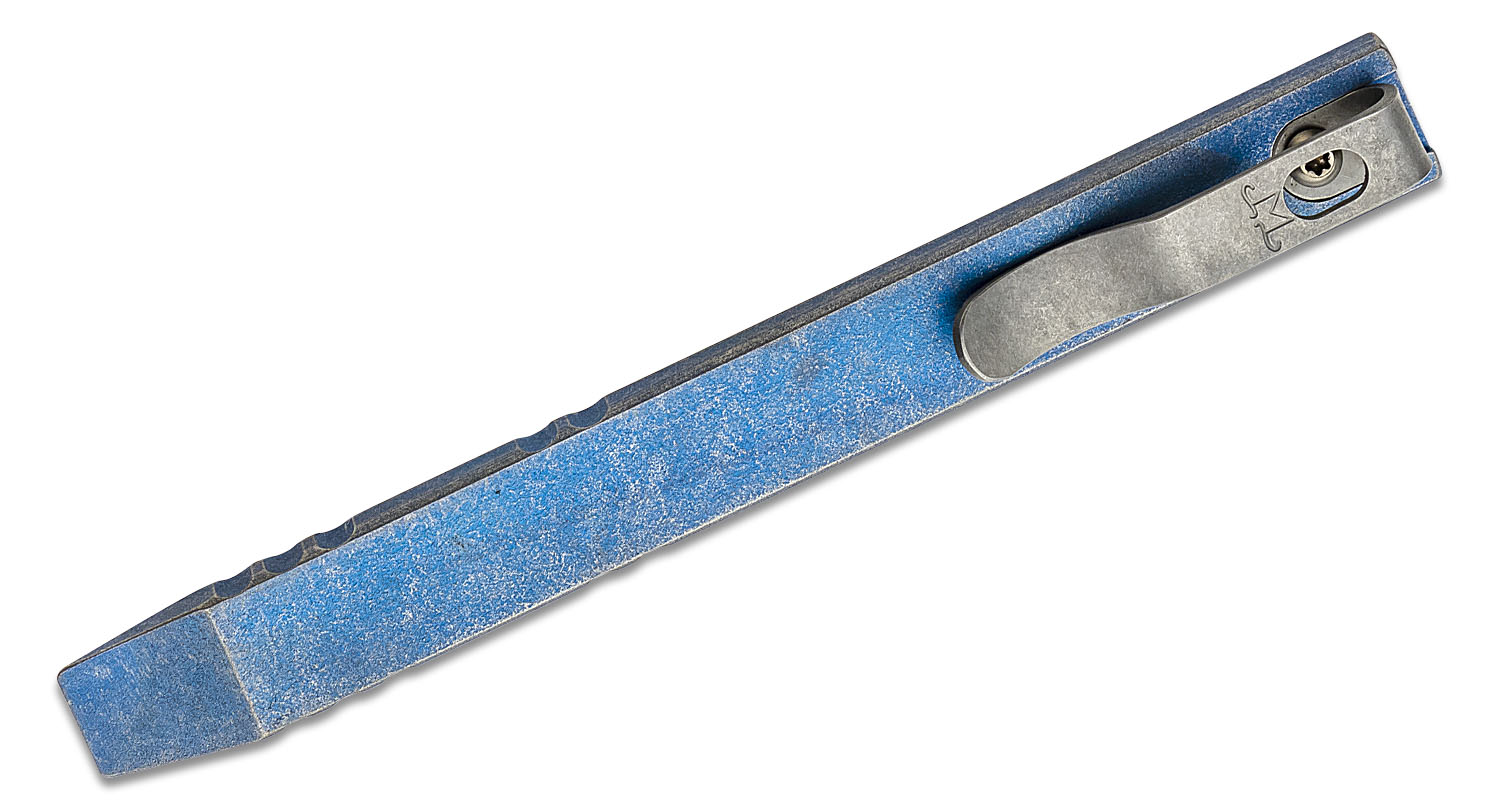 Maverick Customs Large Slim 5.25" Pry Bar, Blue Stonewashed Titanium ...