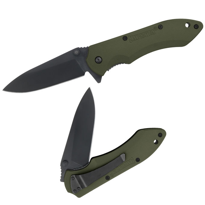 Maxpedition FEROXPG Ferox Folding Knife 3.25" Plain Blade, OD Green FRN ...