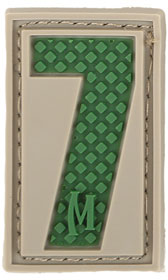 Maxpedition PVC Number 7 Patch, Arid - KnifeCenter - NUM7A