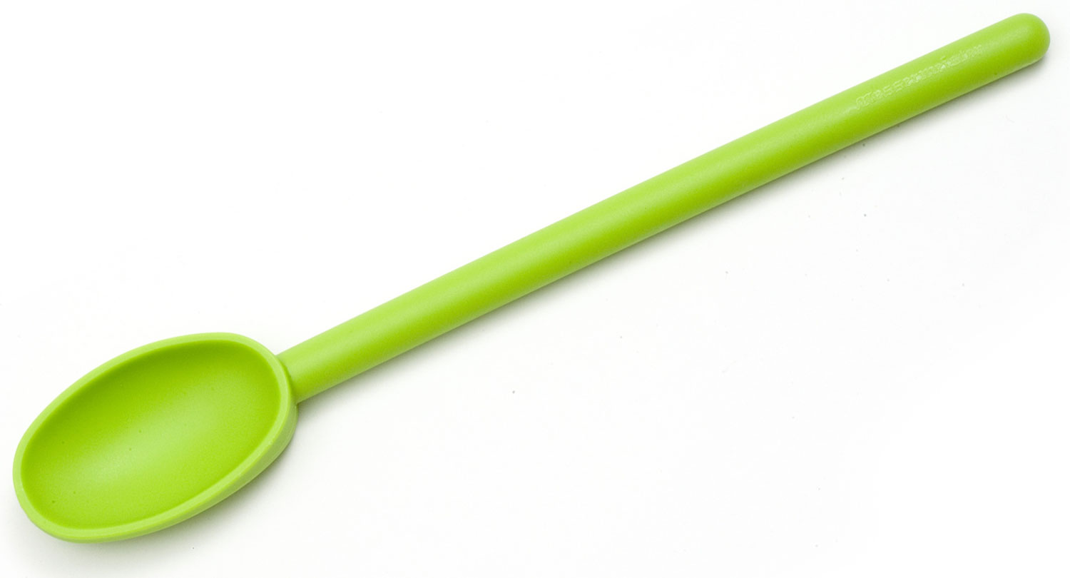 Messermeister 15" High Heat Spoon, Green (Resistant up to 430°F ...