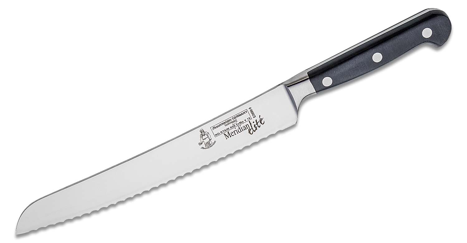 Messermeister Meridian Elite 9" Scalloped Bread Knife - KnifeCenter - E ...