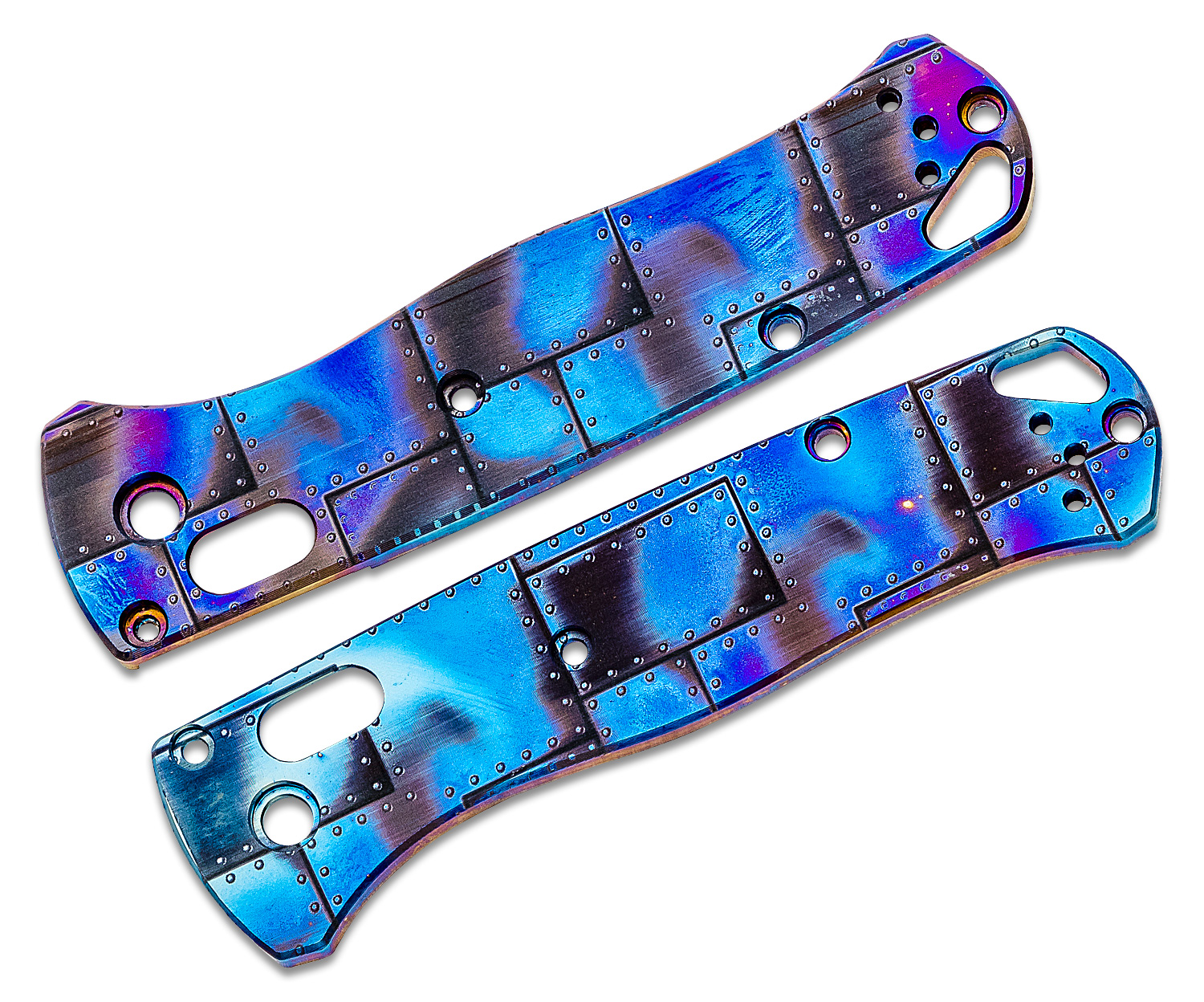 MetonBoss Titanium Benchmade 535 Bugout Scales, Flamed Riveted ...