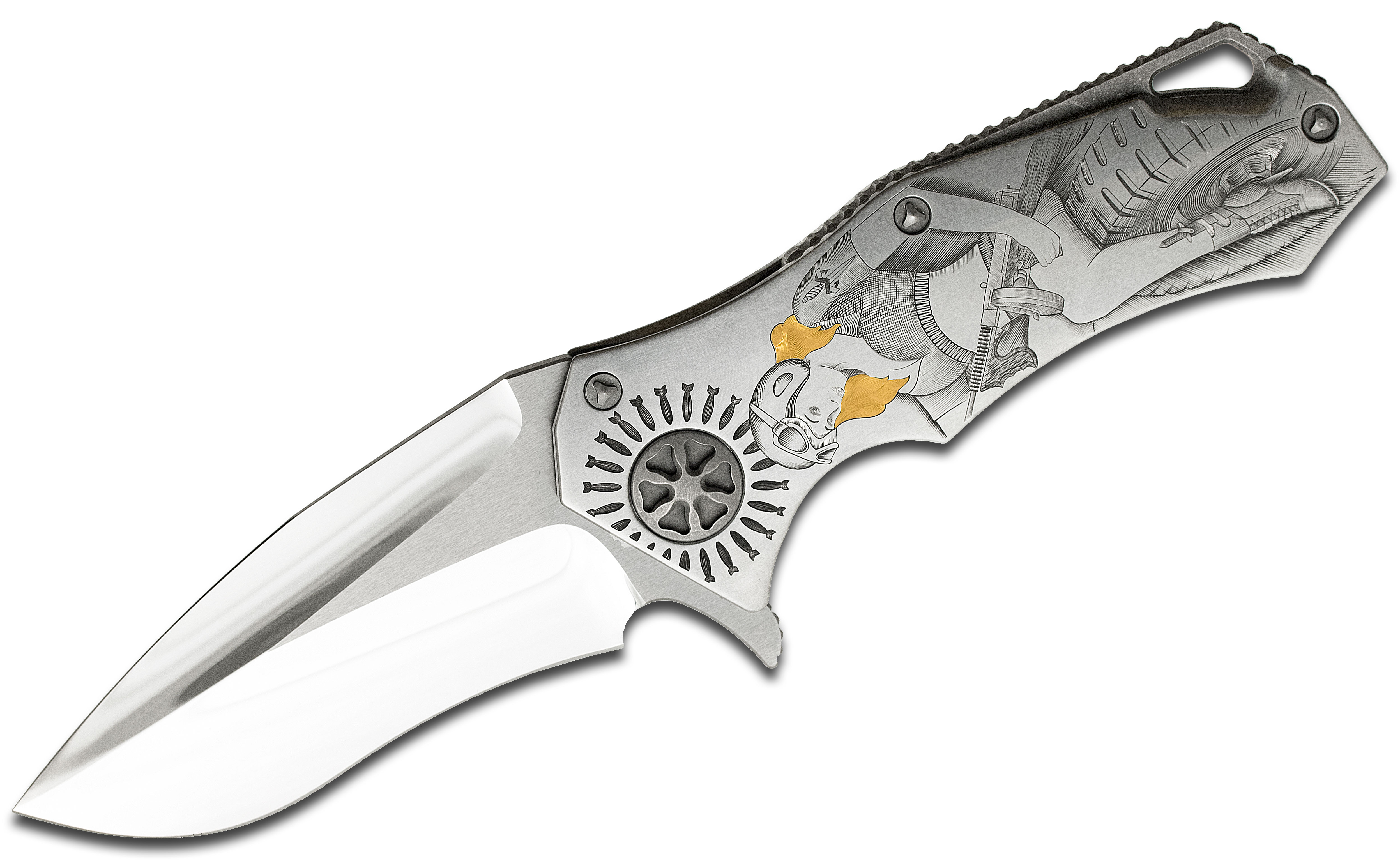 Marfione Custom Knives Starlord Flipper 3.75" Mirror Polished Elmax ...