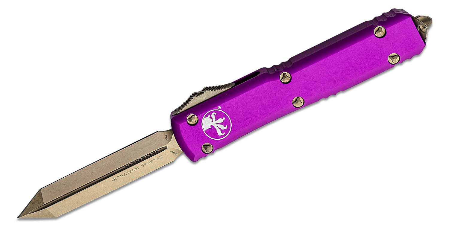 Microtech 223-13VI Spartan Ultratech AUTO OTF 3.46" Bronze Double Edge ...