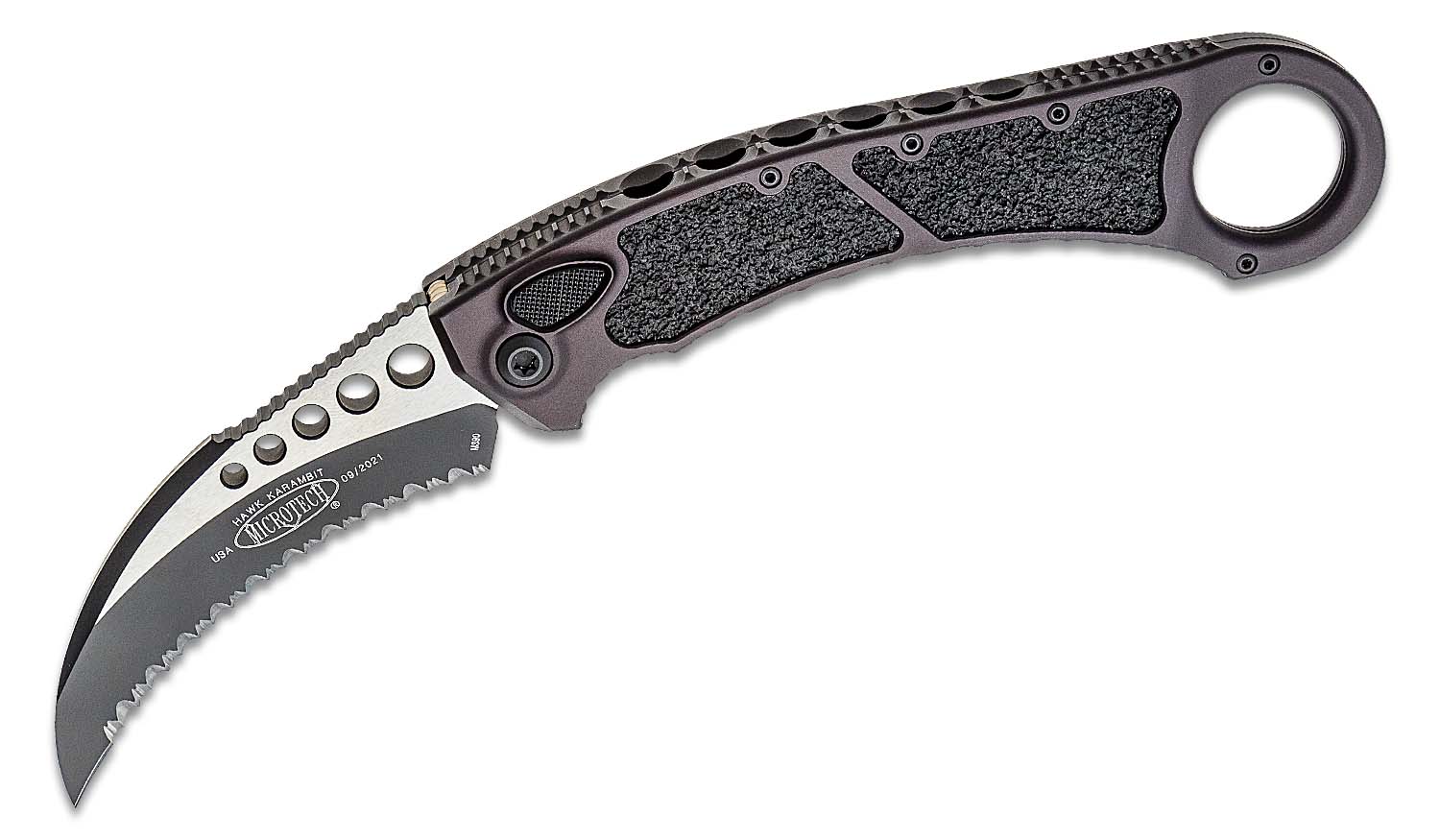 Microtech 266-3TPR Hawk Karambit Prototype #010 AUTO Folding Knife 3.95 ...