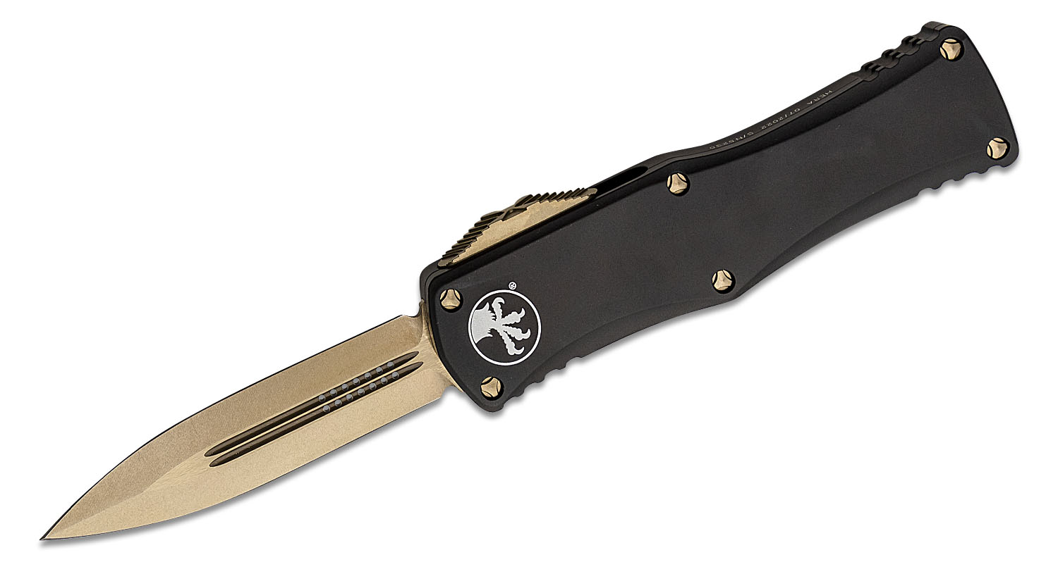 Microtech 702-13 Hera OTF AUTO Knife 3.125" Bronze Double Edge Dagger ...