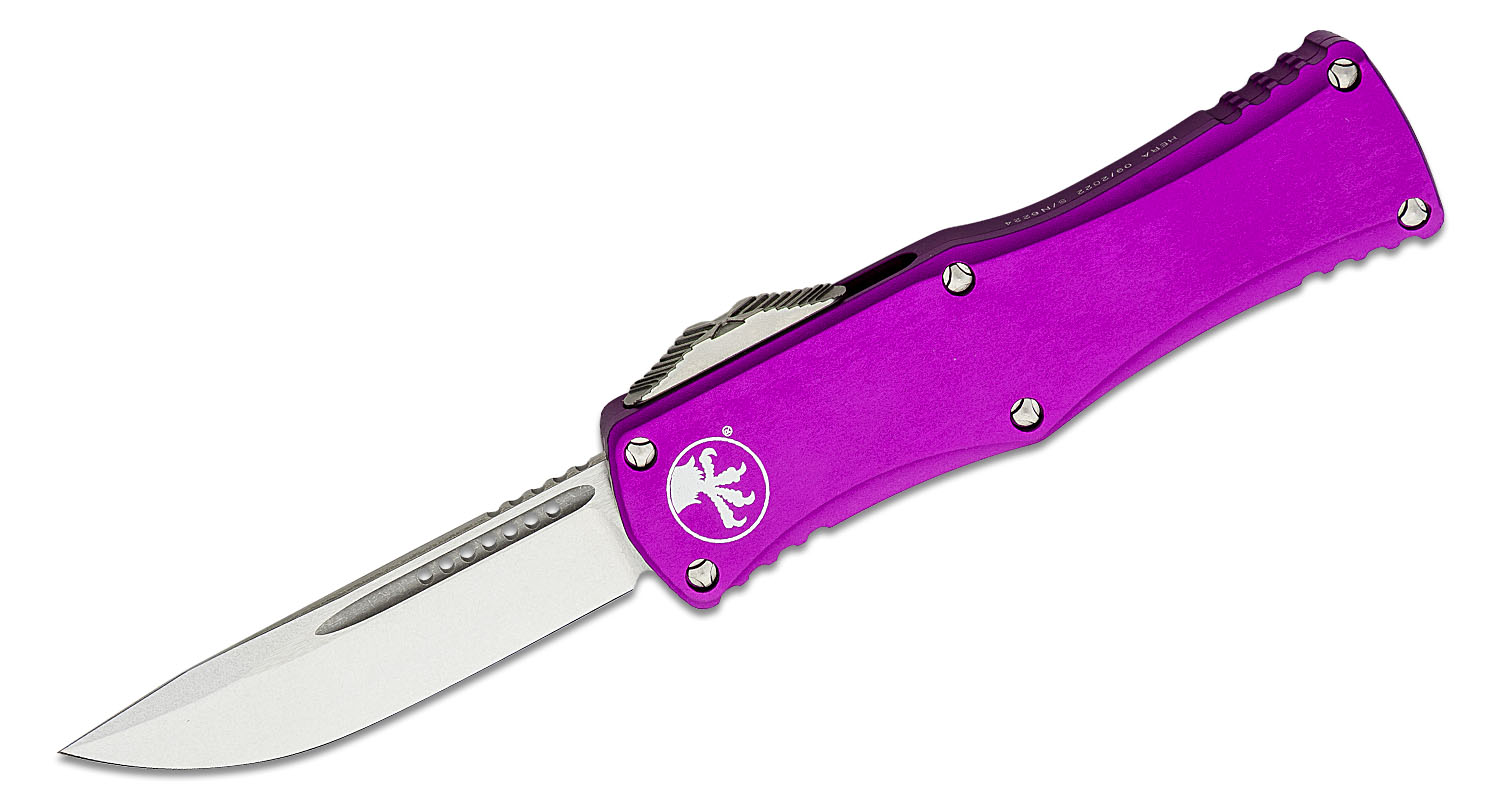 Microtech 703-10VI Hera OTF AUTO Knife 3.125" Stonewashed Drop Point ...