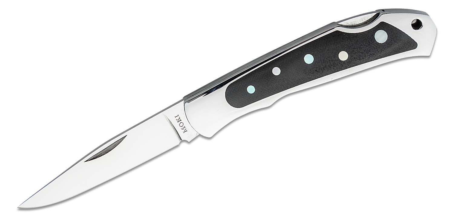 Moki Serapis Folder 2.52" VG-10 Plain Blade, Black M.O.P. & Green Sea ...