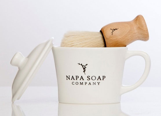 Napa Soap Company Ceramic Shaving Soap Gift Set, Lavender Cedar ...