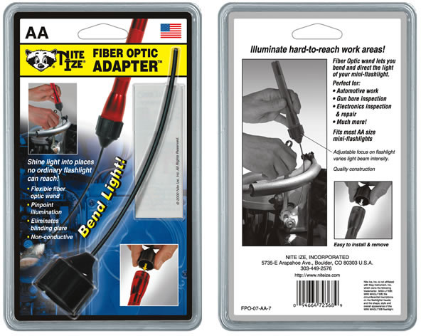 Nite Ize Fiber Optic Adapter 7" Fits Most AA Size Mini-Flashlights ...