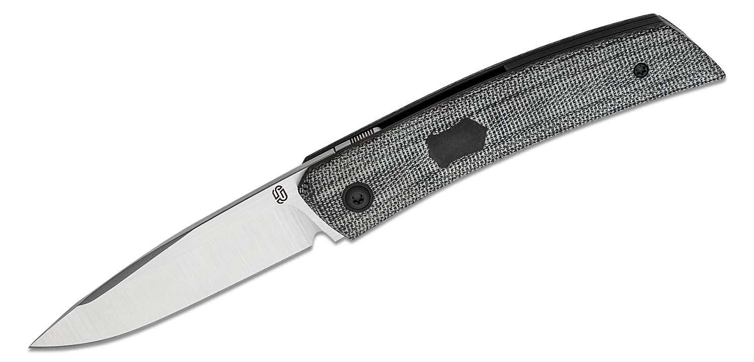 Jared Oeser F22 KickStop Flipper Knife 3.375" M390 Machine Satin Blade ...