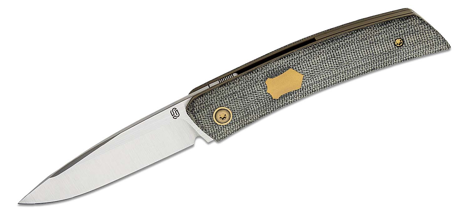 Jared Oeser F22 KickStop Flipper Knife 3.375" M390 Machine Satin Blade ...