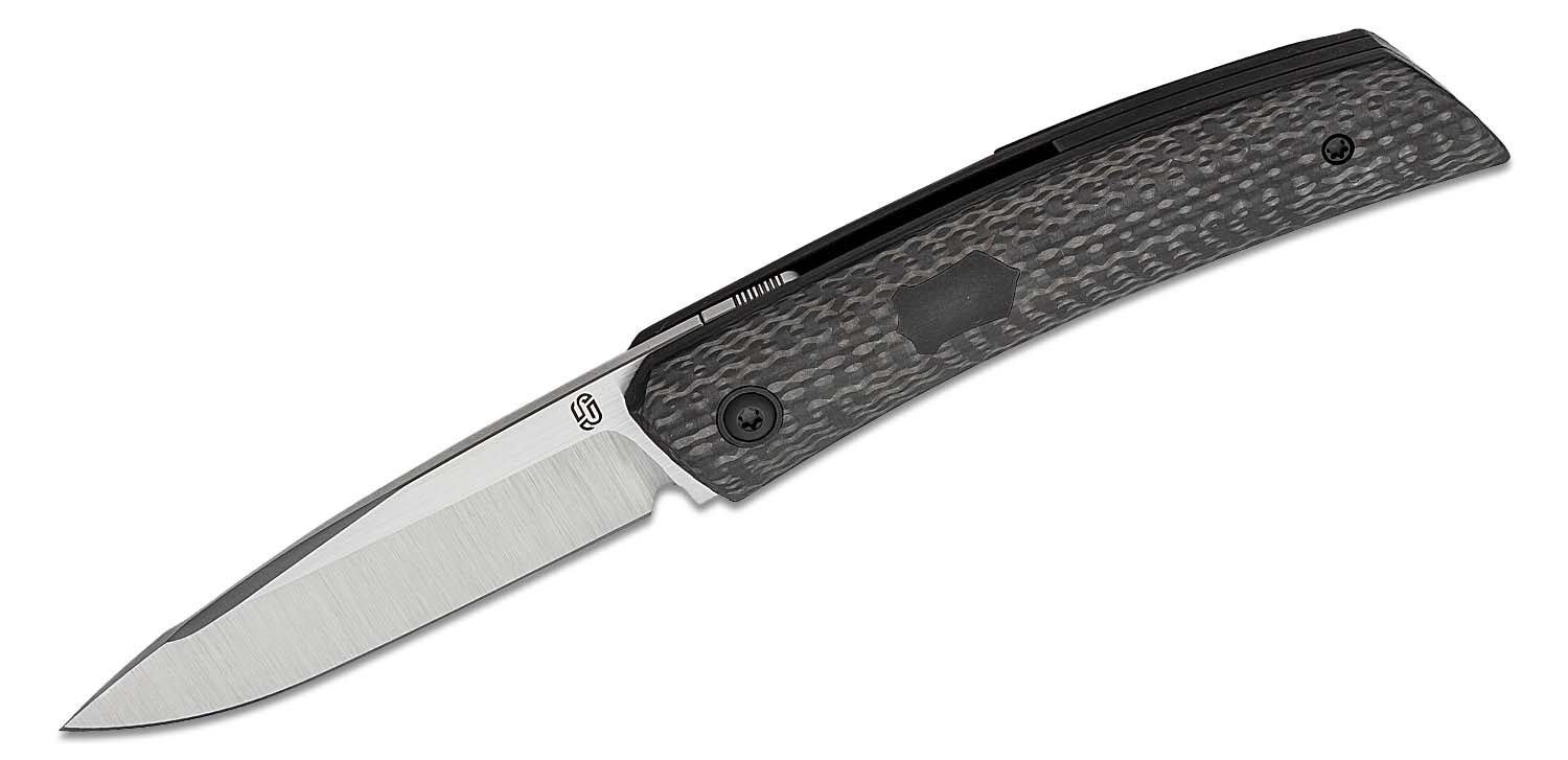 Jared Oeser F22 KickStop Flipper Knife 3.375" M390 Machine Satin Blade ...