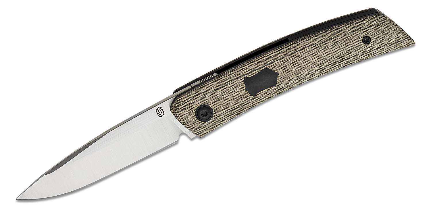 Jared Oeser F22 KickStop Flipper Knife 3.375" M390 Machine Satin Blade ...