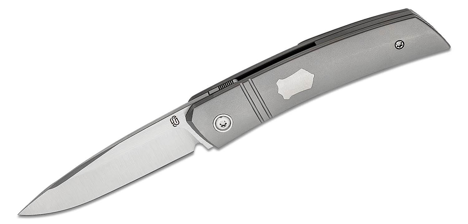 Jared Oeser F22 KickStop Flipper Knife 3.375" M390 Machine Satin Blade ...