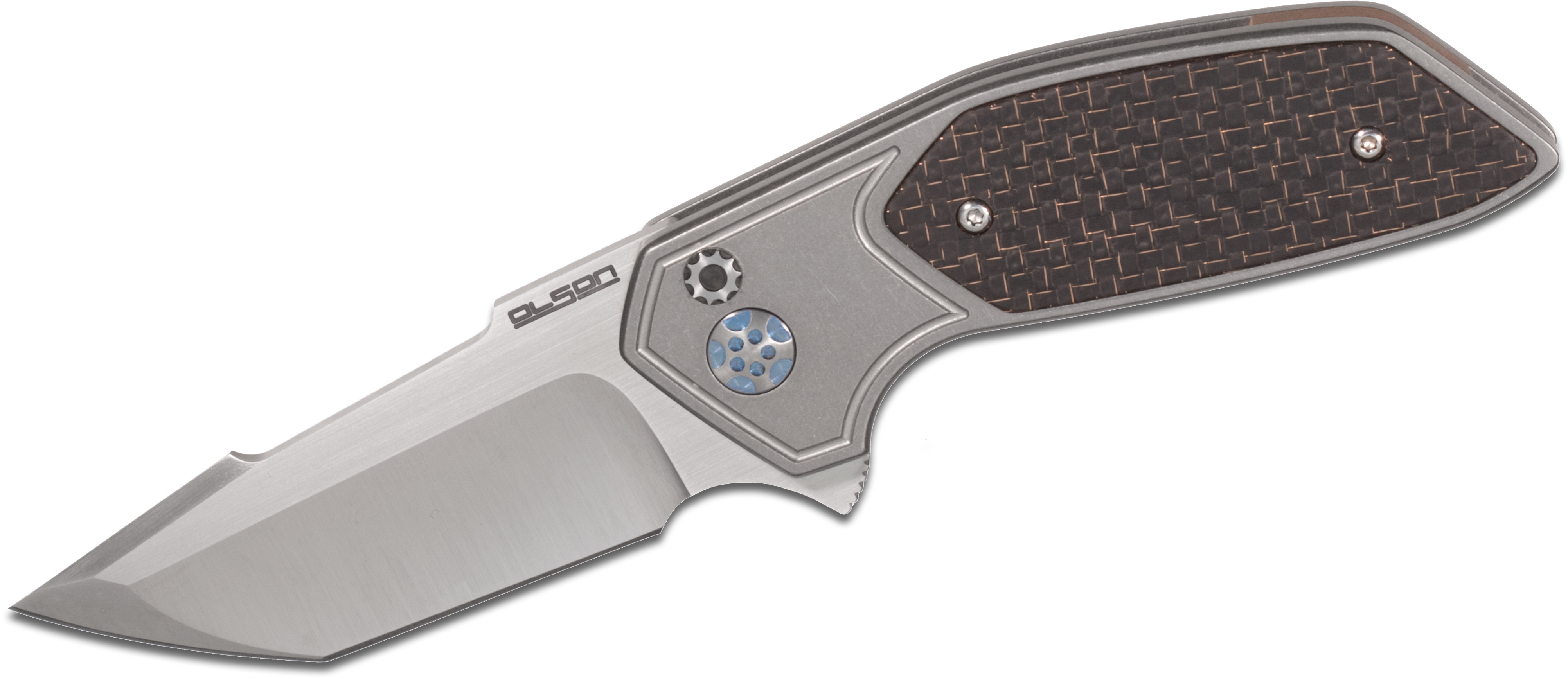 Rod Olson Custom JV Mini Redemption Flipper 2.8" Satin RWL-34 Tanto ...