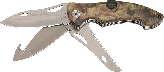 Ontario Rugged Gear Three Blade Camo Hunting Folder, 7 3/4" Overall ...