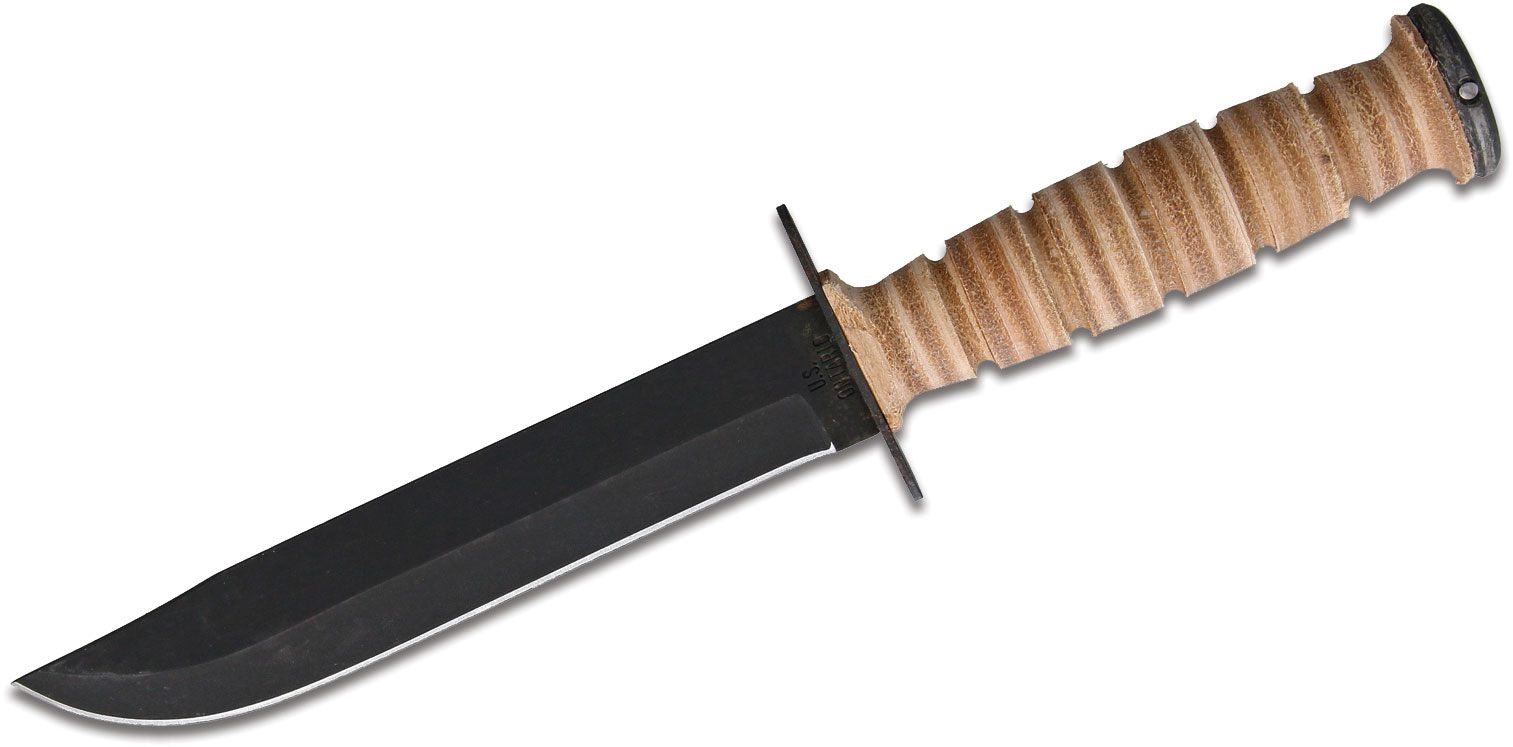 Ontario 498 Modified Marine Combat Knife 7" Clip Point Blade, Natural ...