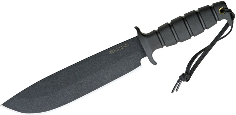 Ontario Gen II SP49 Survival Knife 8" Half Hollow Ground Blade, Kraton ...