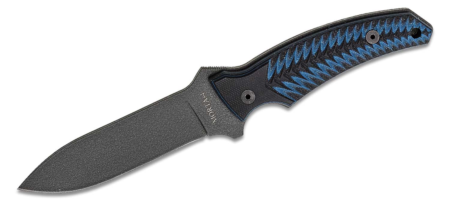 Ontario Fortune Series Morta Tactical Fixed 4" Blade, Black & Blue G10 ...