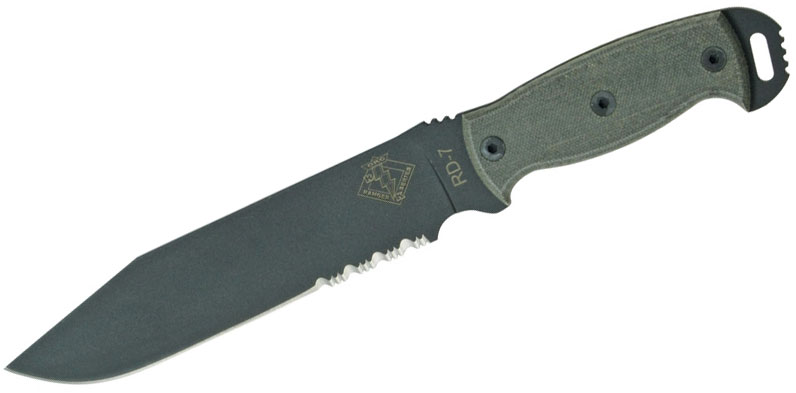 Ontario Ranger Series RD7 Ready Detachment 7.5" Combo Blade, Black ...