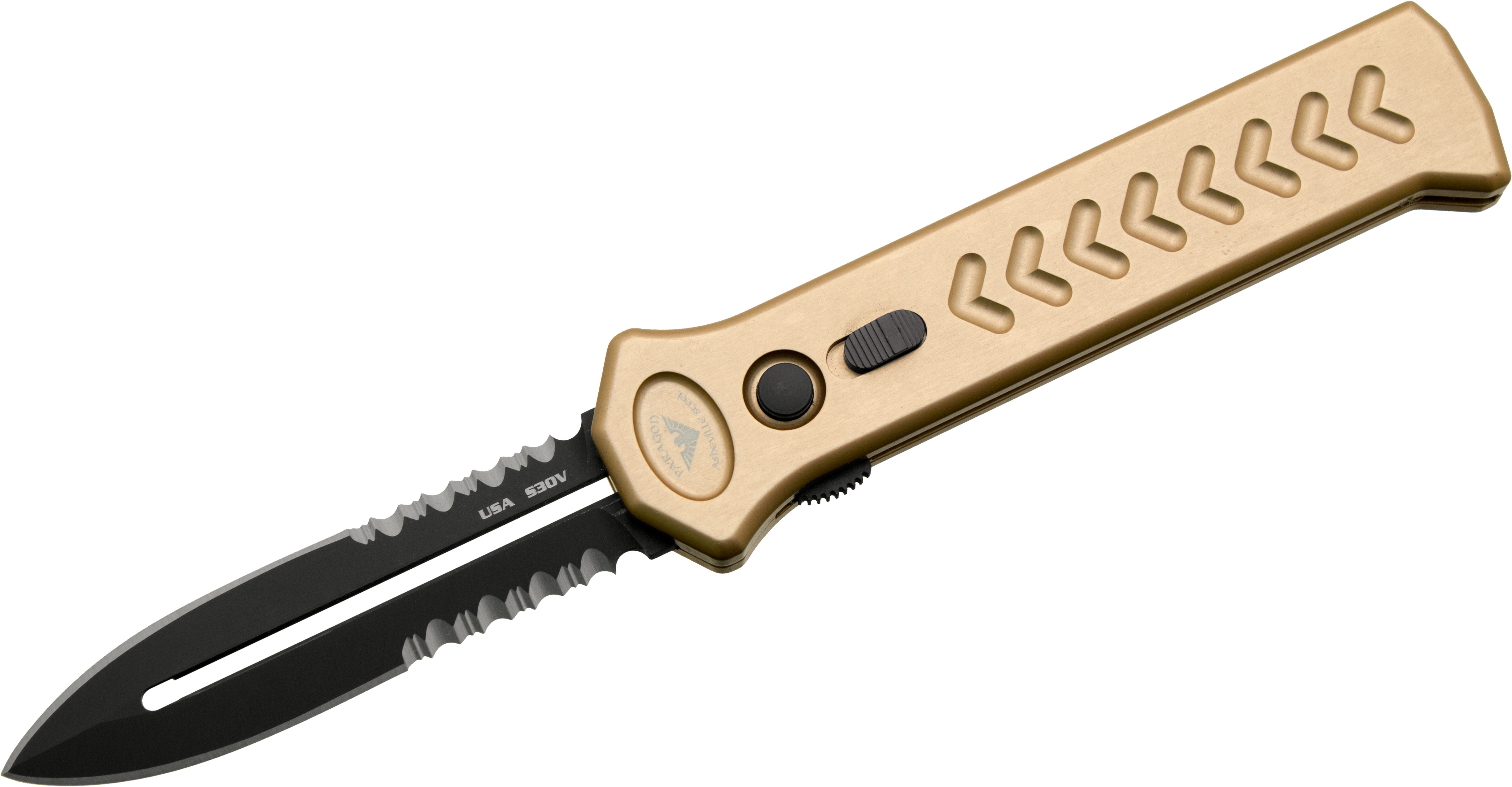 Paragon Knives by Asheville Steel Para-XD OTF AUTO 3.5" Black S30V ...