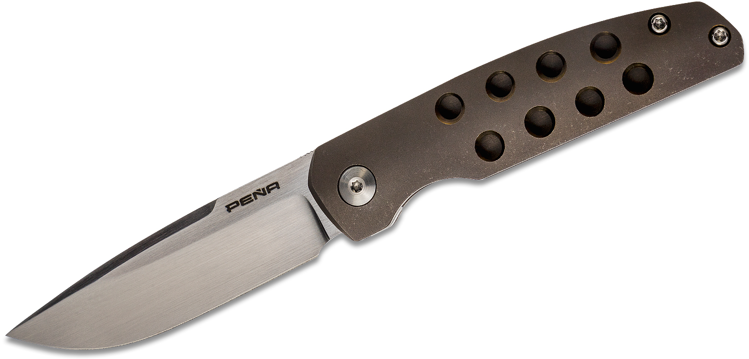 Enrique Pena Custom Caballero Front Flipper Knife 2.75" CPM-154 Hand ...